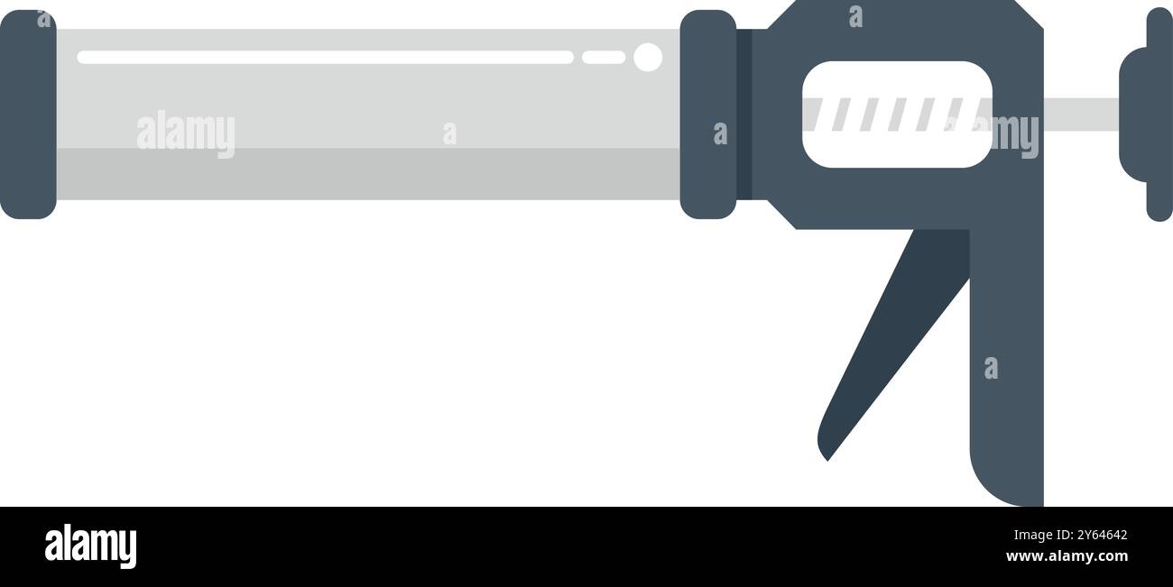 Professional caulking gun is used for applying sealant or adhesive ...