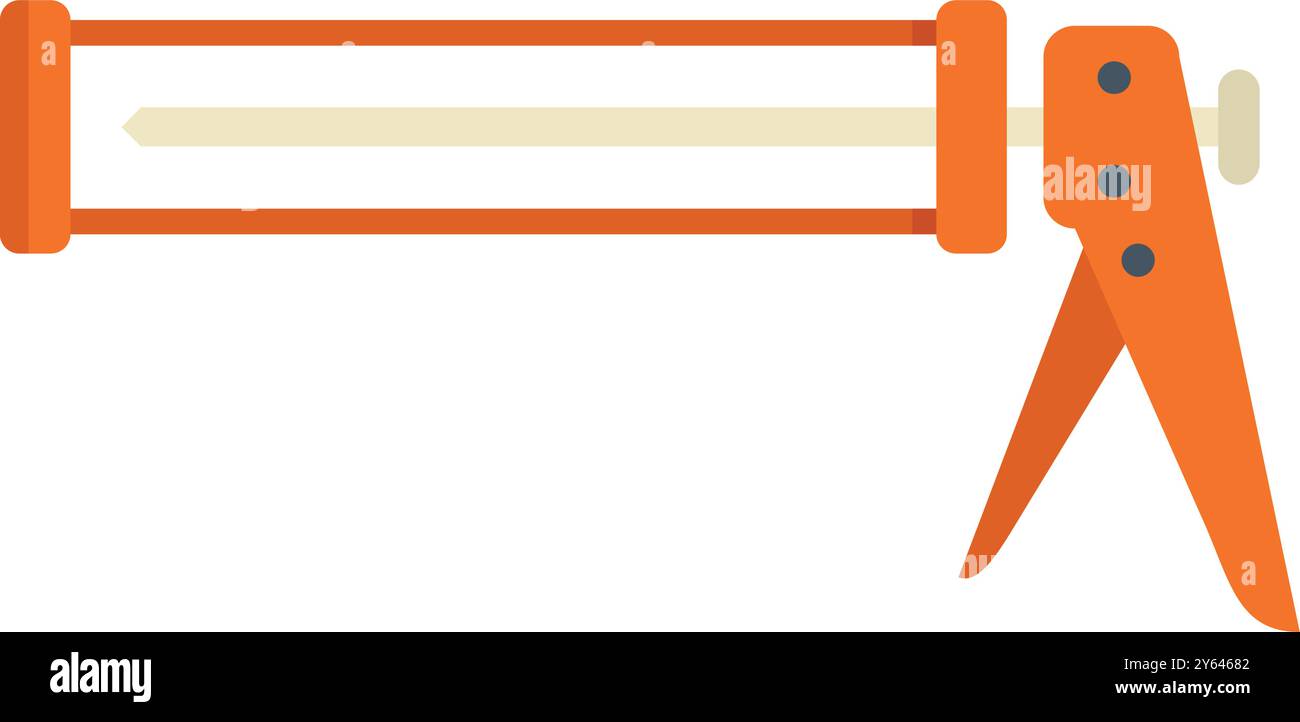 Orange silicone tube gun with silicone for building, repairing and ...