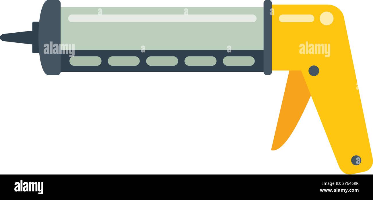 This vector illustration features a skeleton gun, a tool commonly used ...