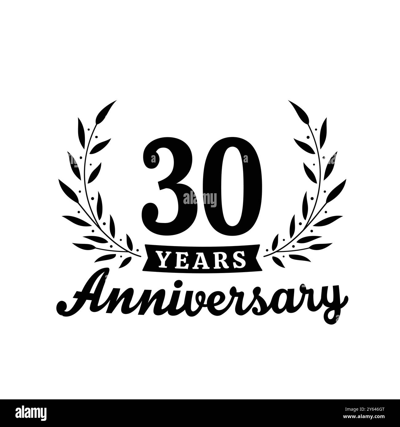 Celebrating 30 years anniversary logo design template. 30th anniversary ...