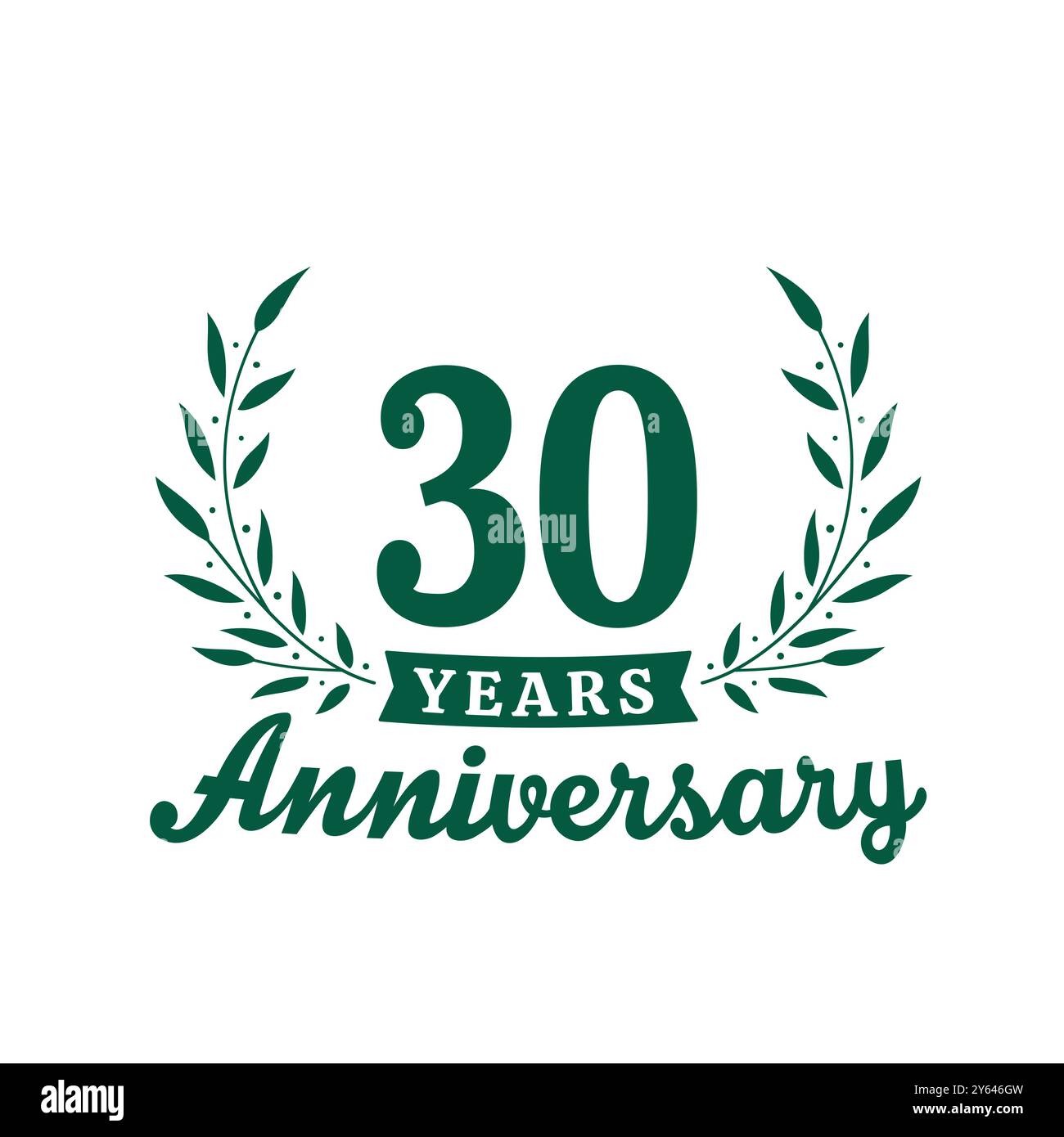 Celebrating 30 years anniversary logo design template. 30th anniversary ...