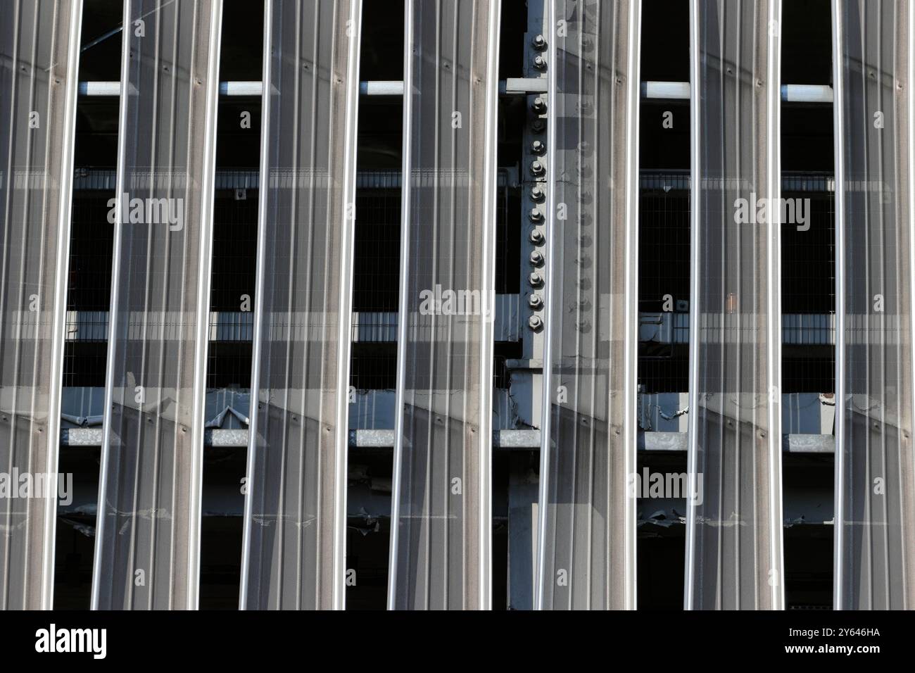 Metal cladding on multi storey car park in bury town centre in greater ...