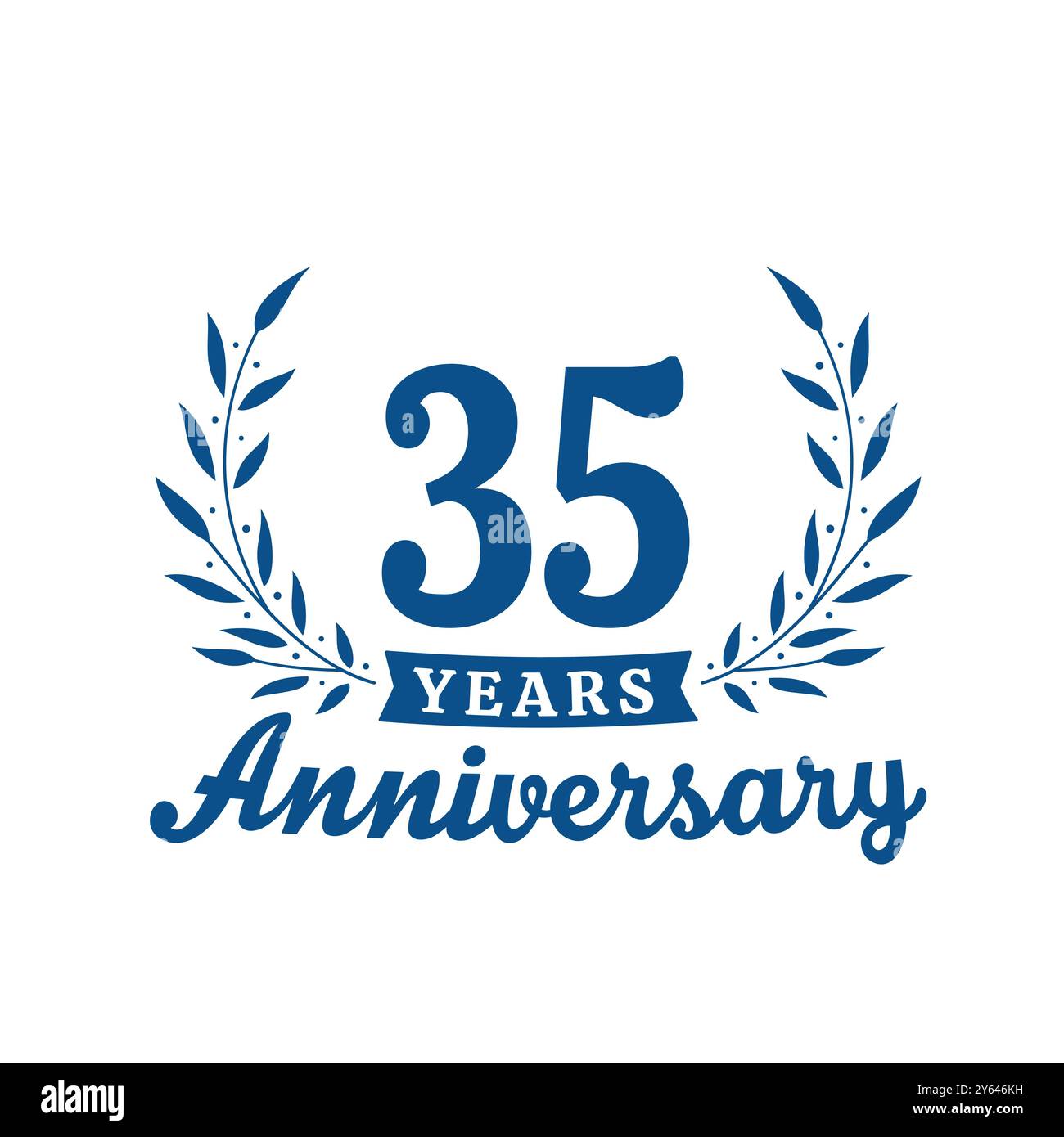Celebrating 35 years anniversary logo design template. 35th anniversary ...