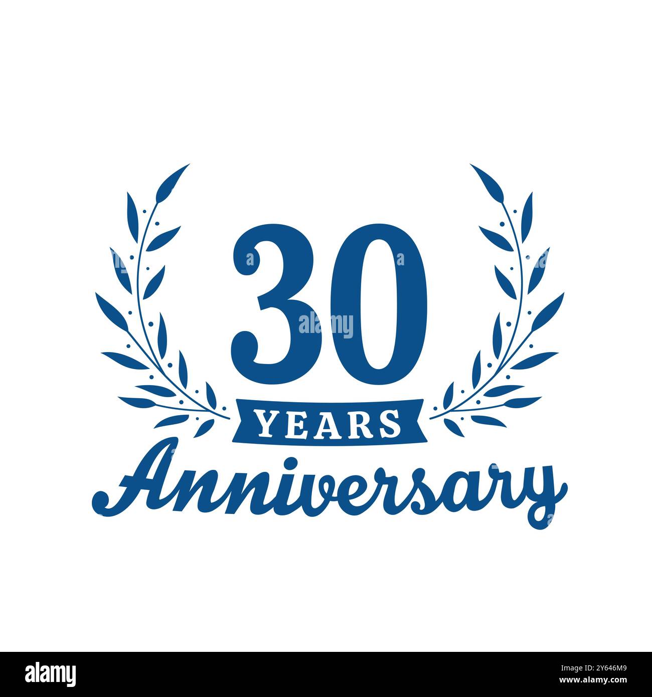Celebrating 30 years anniversary logo design template. 30th anniversary celebrations logotype ...