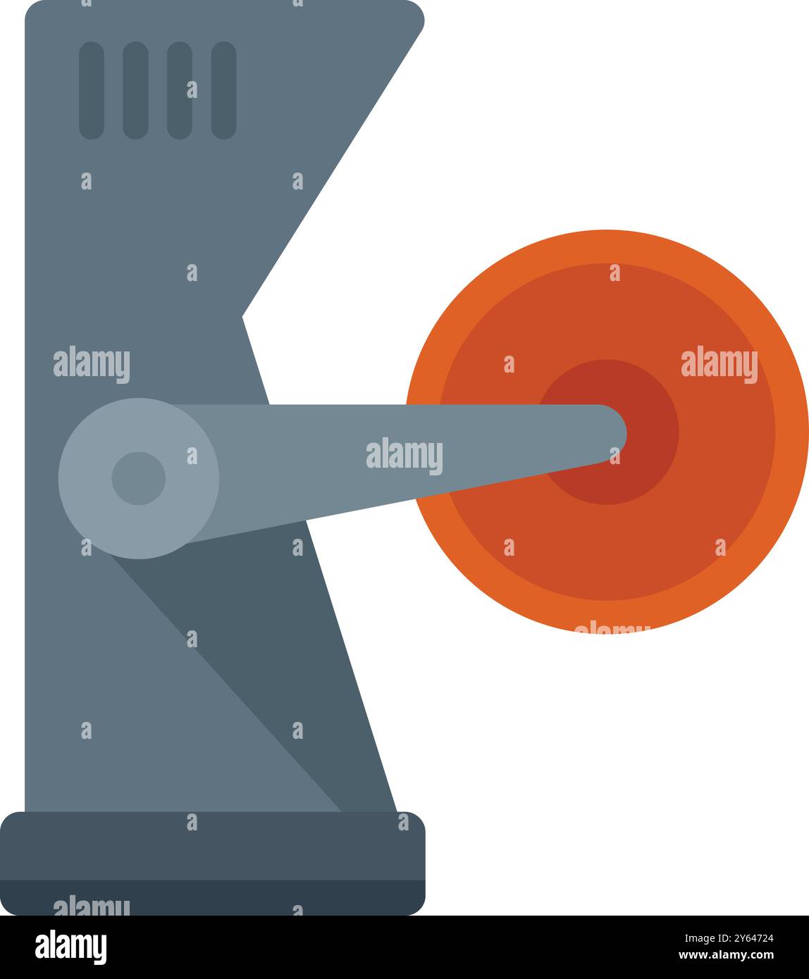 Electric grinding machine crushing coffee beans with powerful motor ...