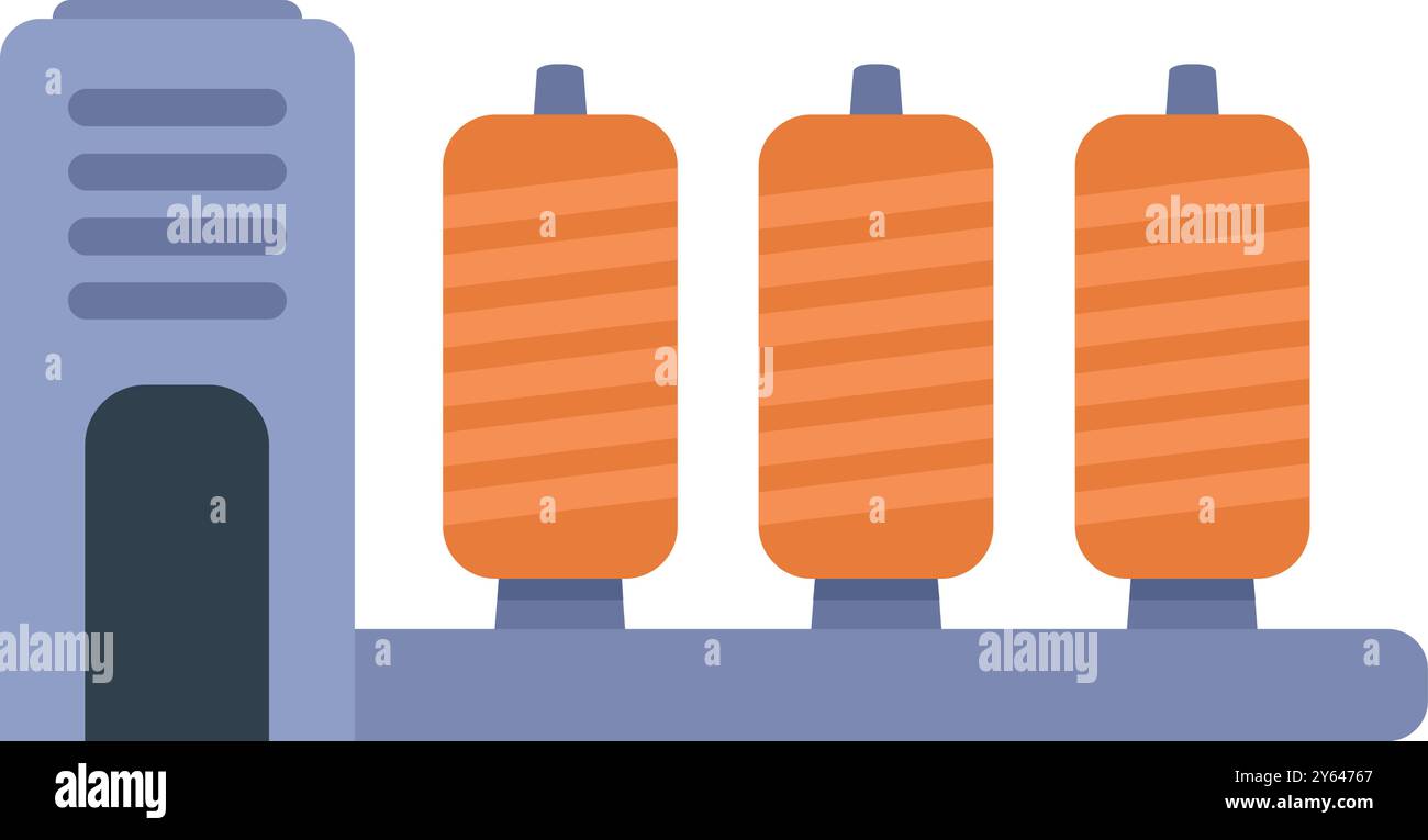 Raw silk processing Stock Vector Images - Alamy