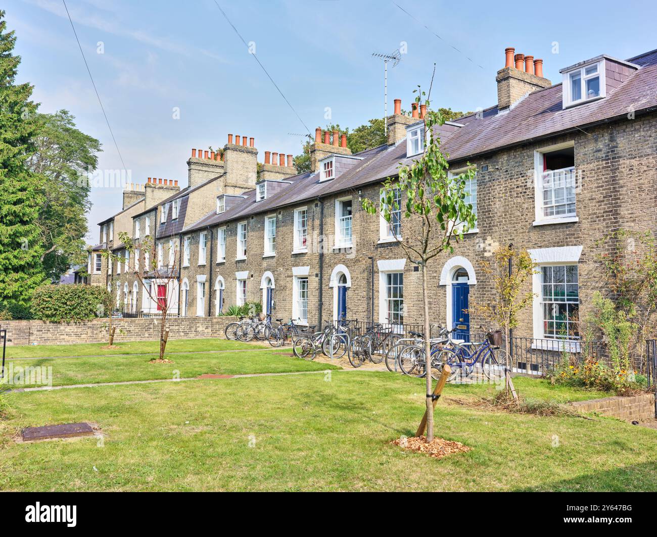 Student accommodation in terraced houses on Park Street, Cambridge ...