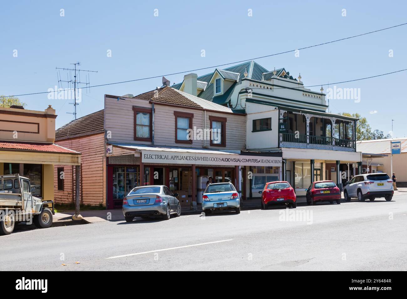 General photos of the main street in Braidwood, Wallace Street, showing ...