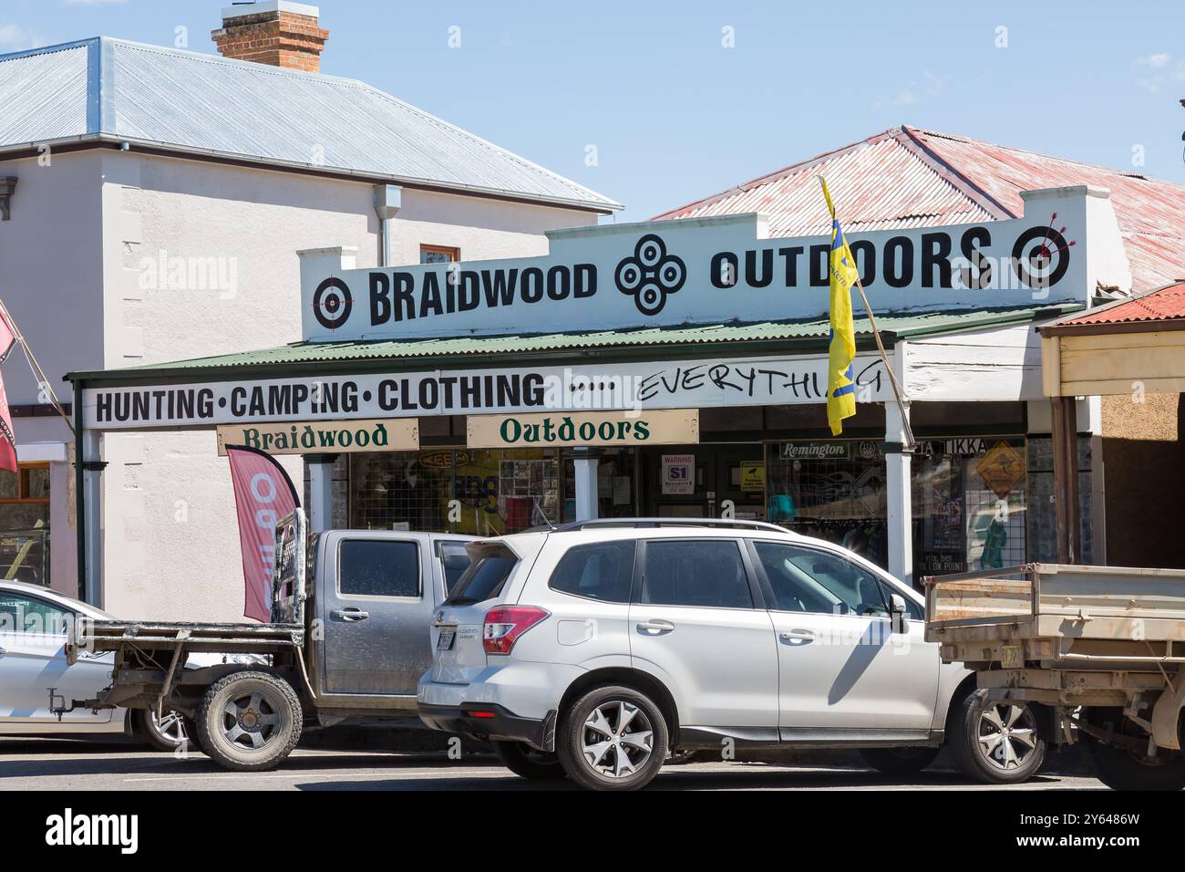 General photos of the main street in Braidwood, Wallace Street, showing ...