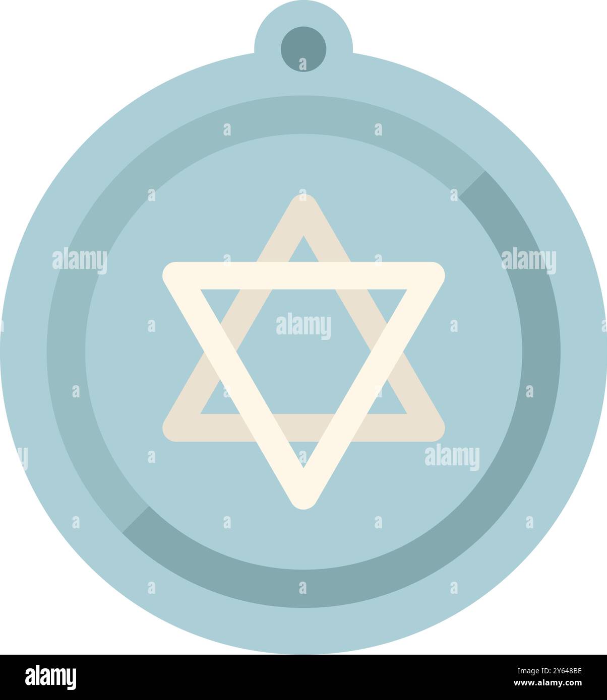 Blue medallion showing the star of david, a symbol of judaism for ...