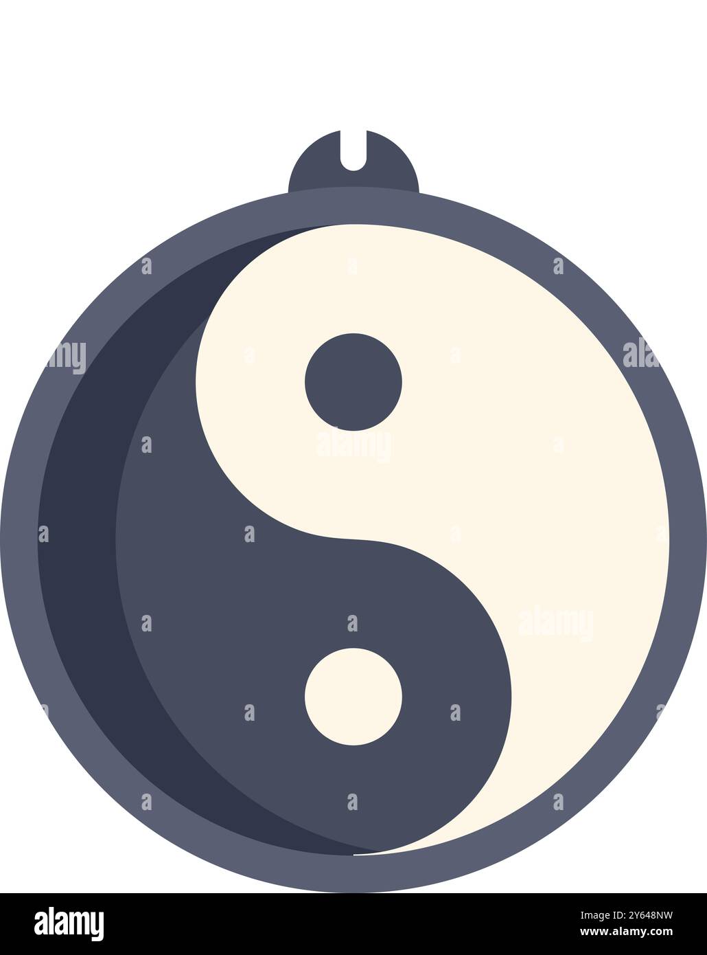 Simple yin yang symbol is representing the duality and harmony concept ...