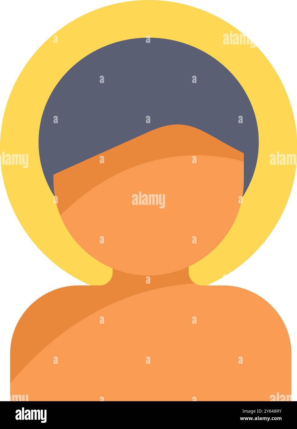 Minimalist vector illustration featuring a young buddha character with ...