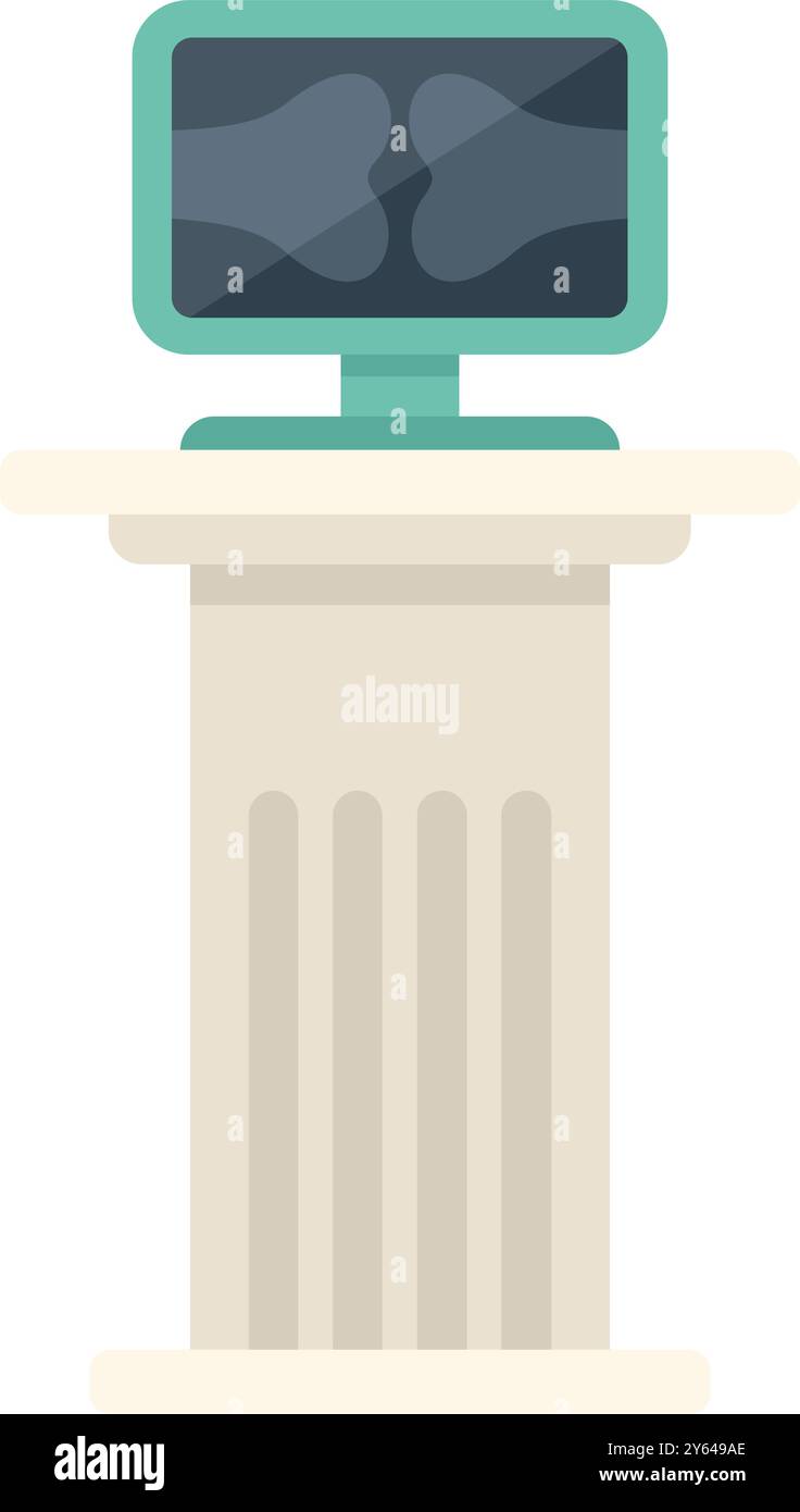 X ray image being displayed on a museum column, highlighting the ...