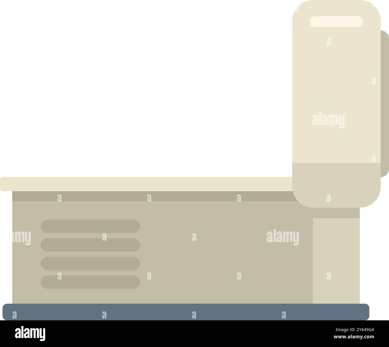 Magnetic resonance imaging machine scanning, side view, medical ...