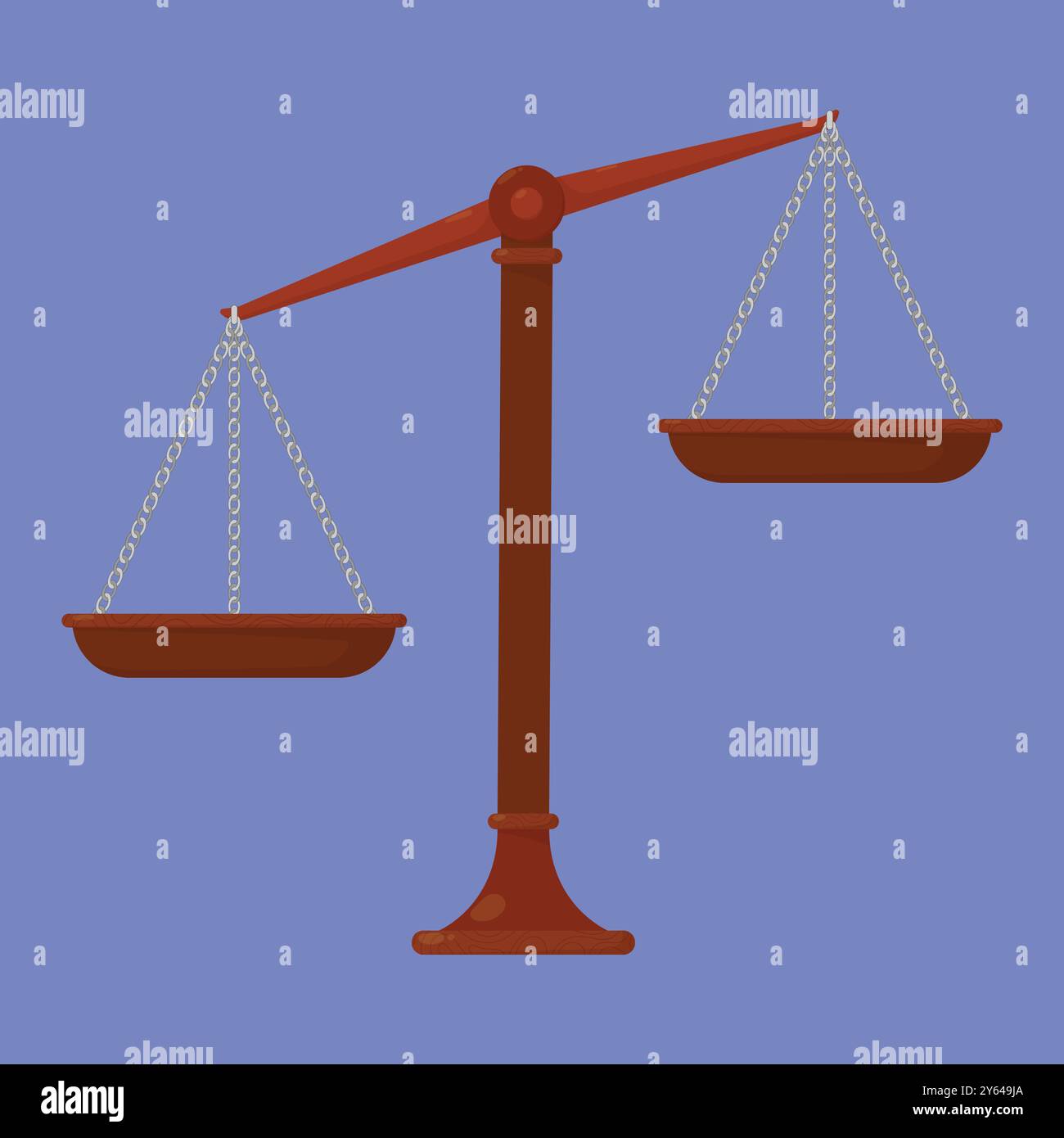 Scales of Justice icon vector. Legal Law balance scale illustration. wooden scale of justice law ...