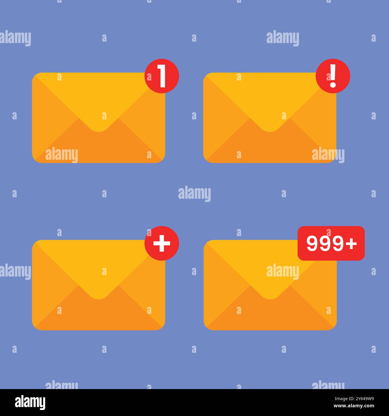 Set notification mail sms Stock Vector Images - Alamy