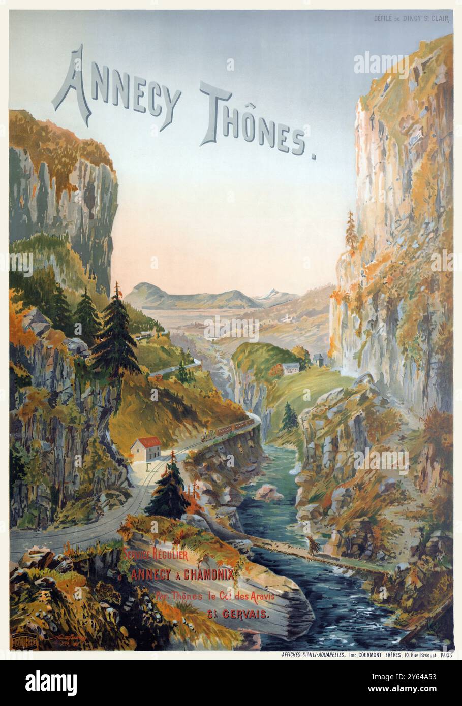 Annecy Thônes by Louis Guerry (1859-1918). Poster published in 1899 in ...