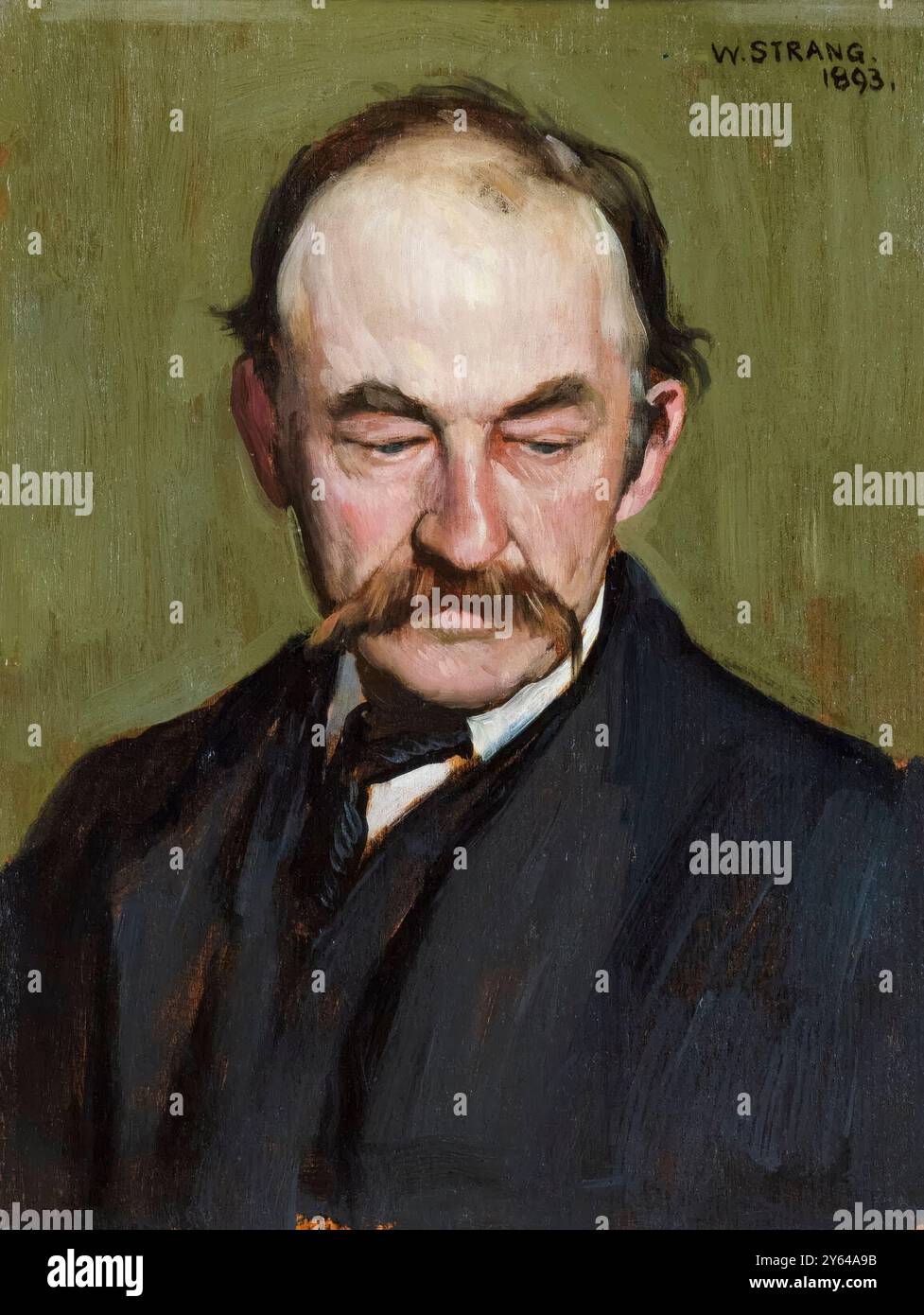 Thomas Hardy (1840-1928), English novelist and poet, portrait painting ...