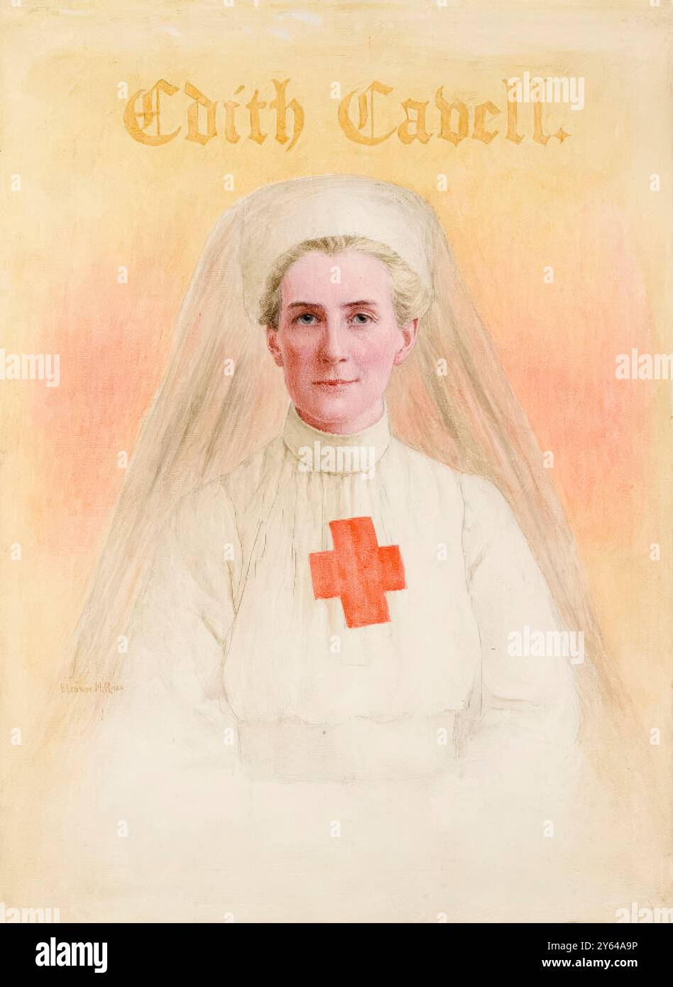 Edith Cavell (1865-1915), British Nurse, portrait painting in ...