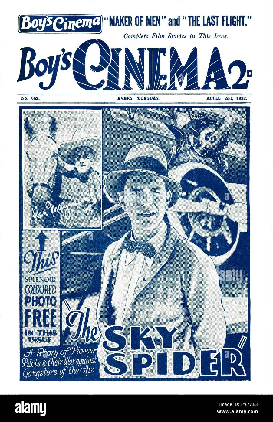 Vintage 1932 magazine front over of Boy's Cinema, featuring The Sky ...