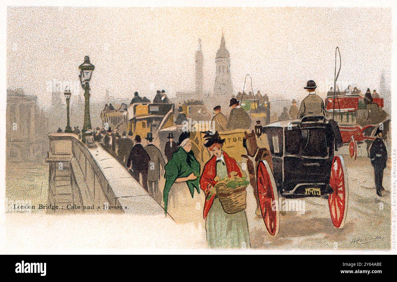Vintage chromlithographically printed postcard by Henri Cassiers (1848 ...