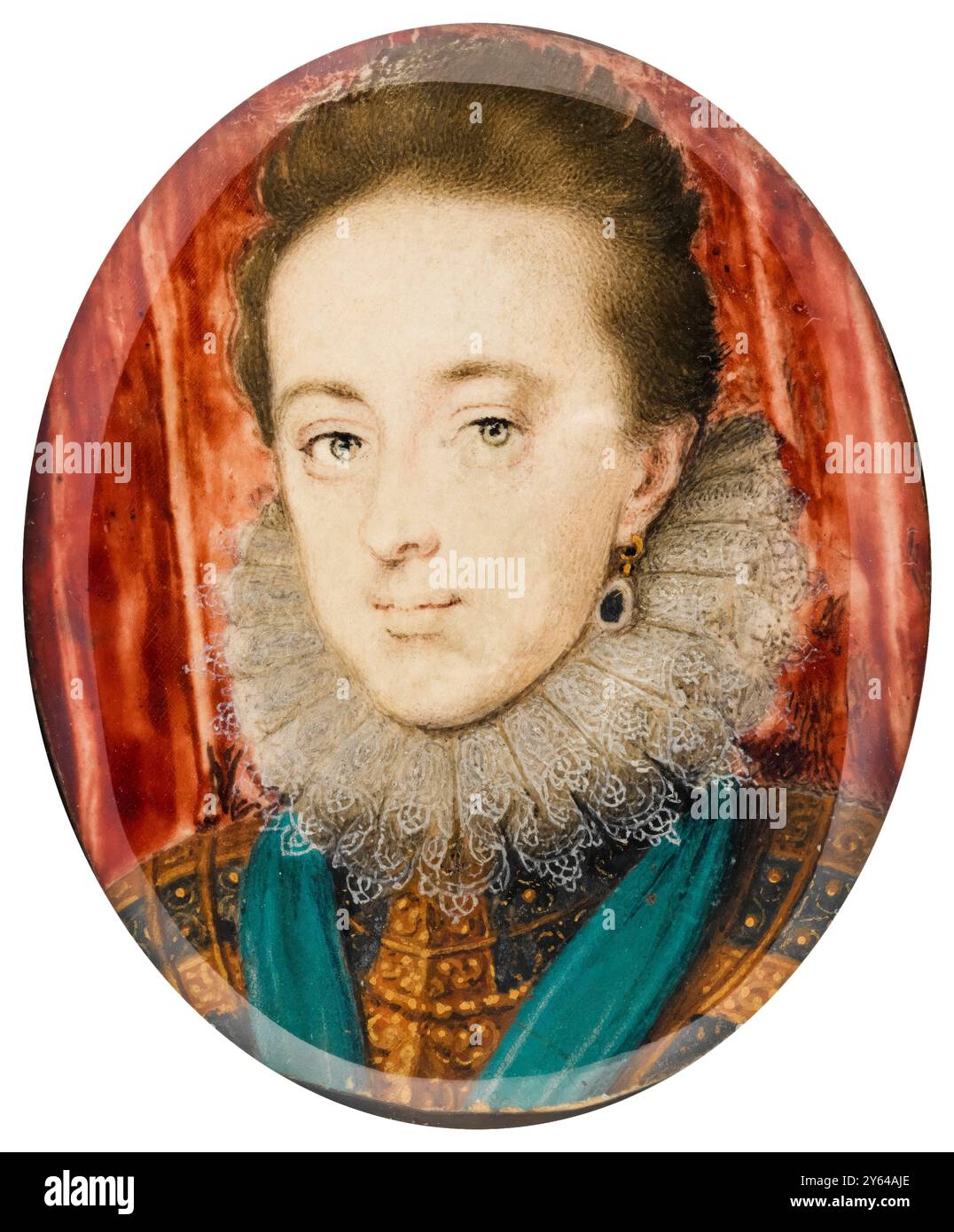 Charles I (1600–1649) King of England as a boy, portrait miniature ...