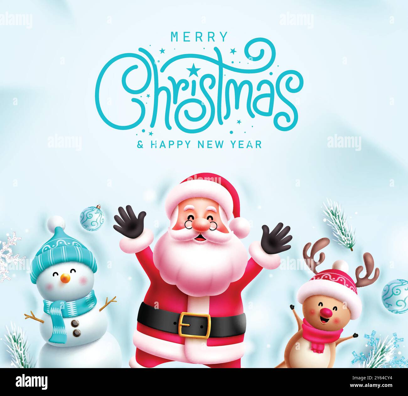 Christmas greeting card vector design. Merry christmas greeting text ...