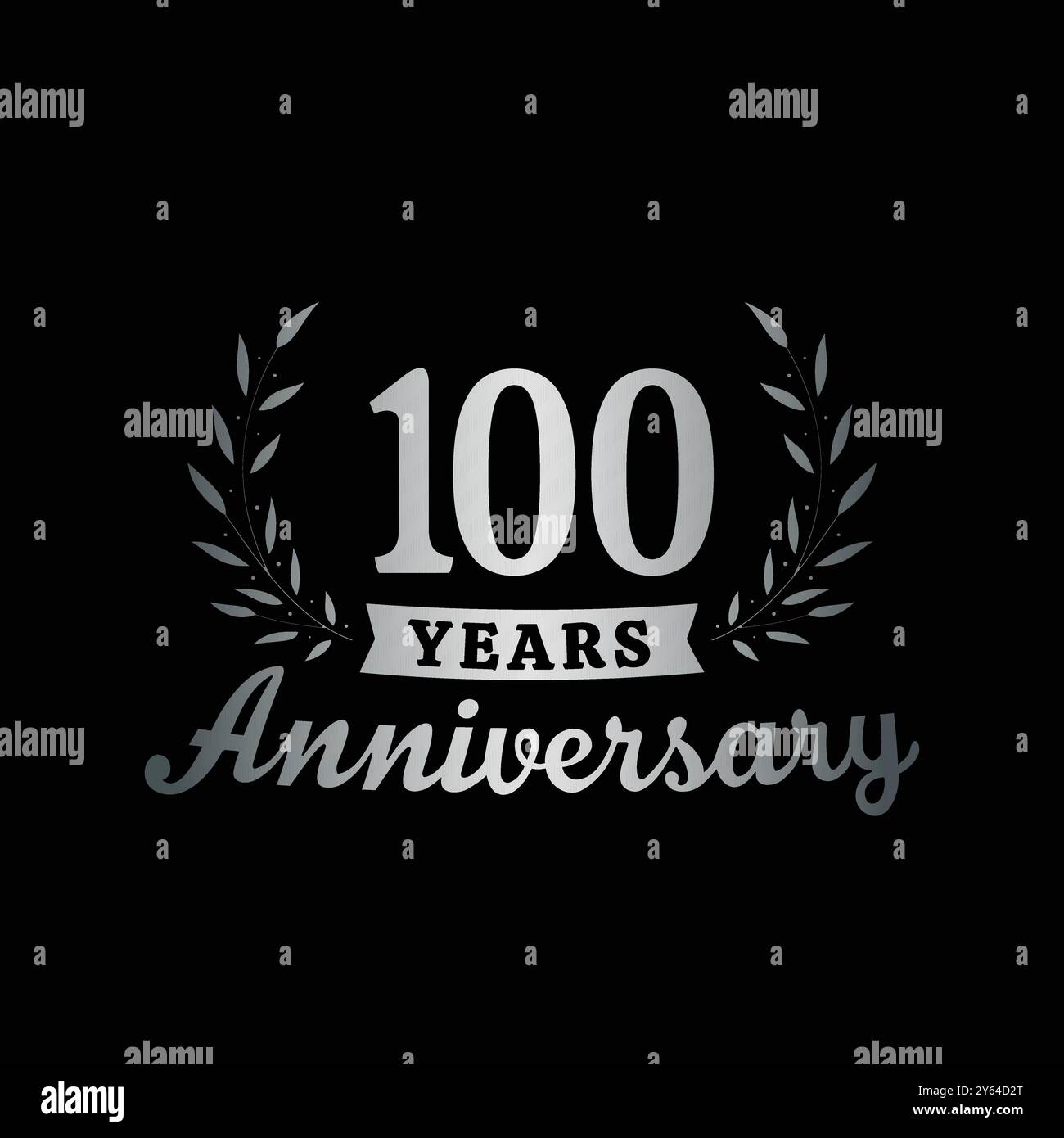 Celebrating 100 years anniversary logo design template. 100th ...