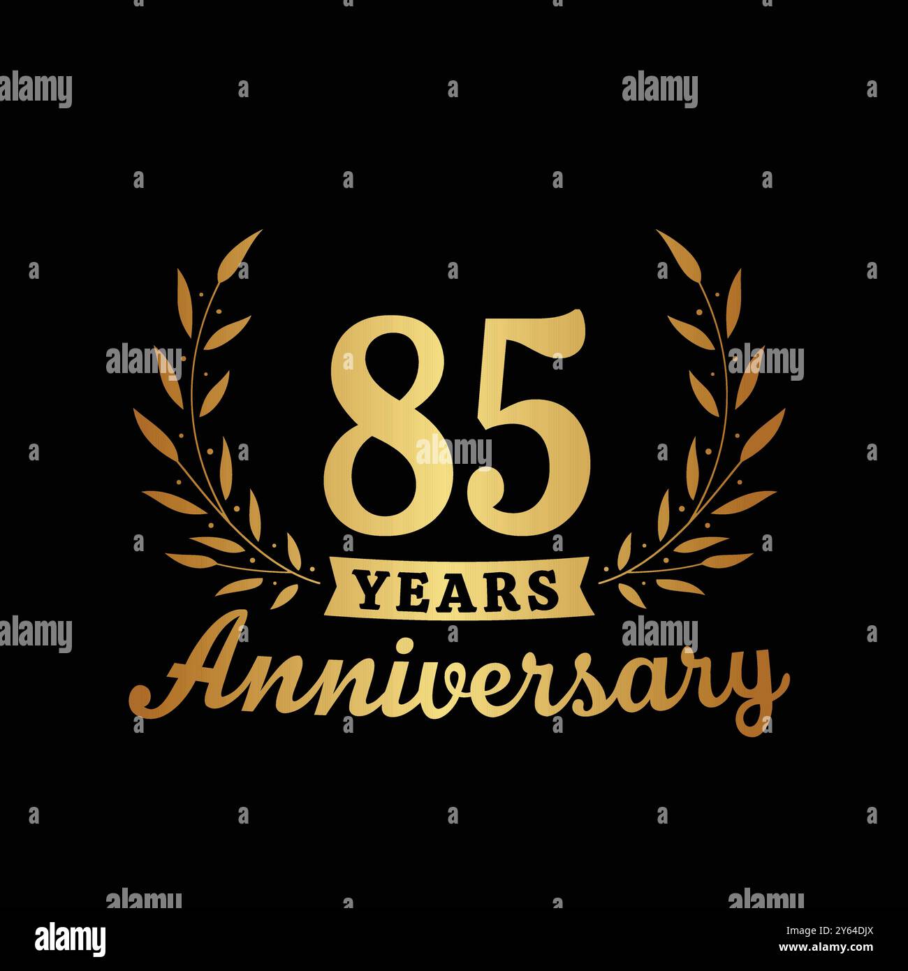 Celebrating 85 years anniversary logo design template. 85th anniversary ...
