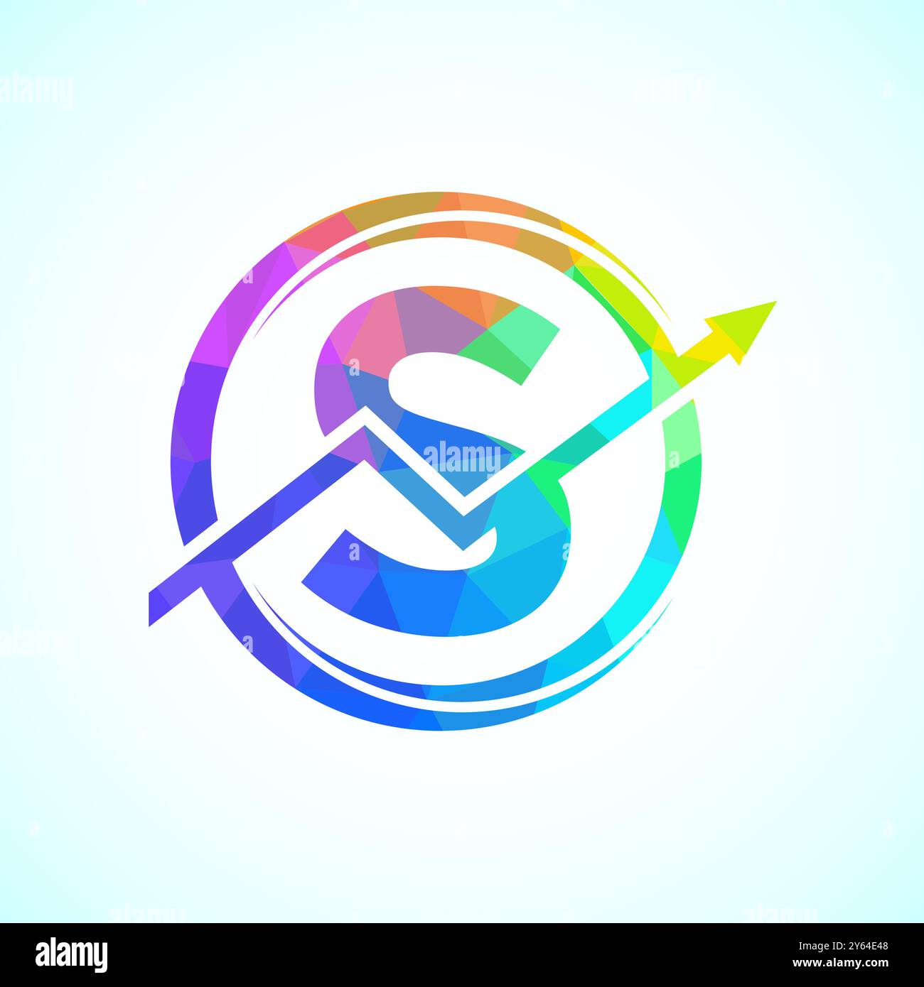 Initial alphabet logo design incorporated with the arrow. Financial or ...