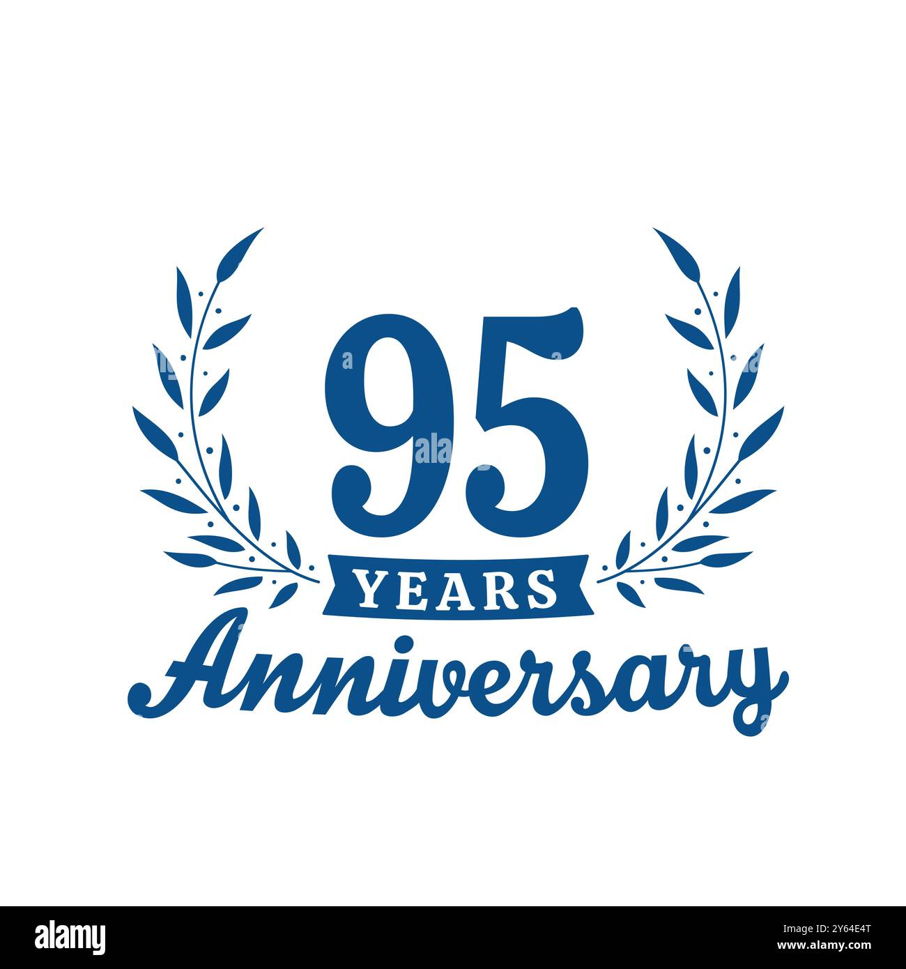 Celebrating 95 years anniversary logo design template. 95th anniversary ...