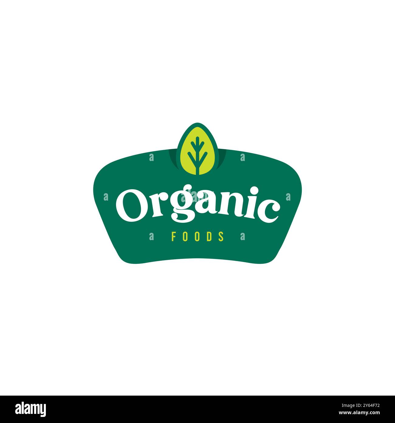 Organic Foods Label Logo Design. Organic Vector Stock Vector Image ...