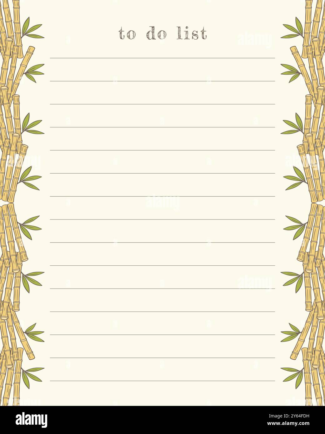 To do list blank lined, lined yellow background with an ornament of ...