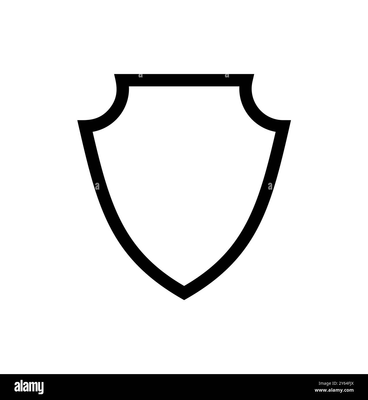 emblem Shield frame Logo. Vector template outline Sign of Protection ...