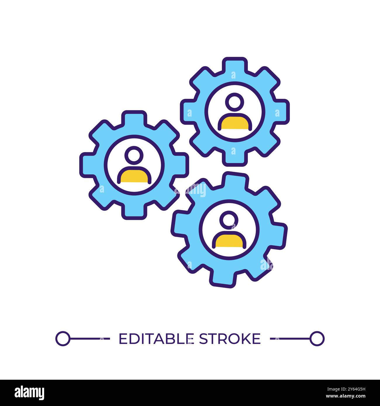 Team effort icon linear Stock Vector Images - Alamy