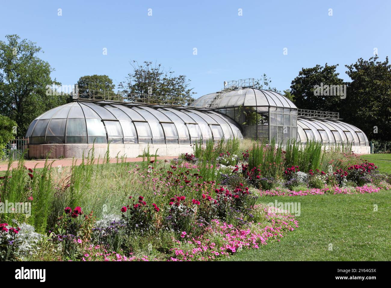 Holland greenhouse of agave in parc de la tête d'or in Lyon, France ...