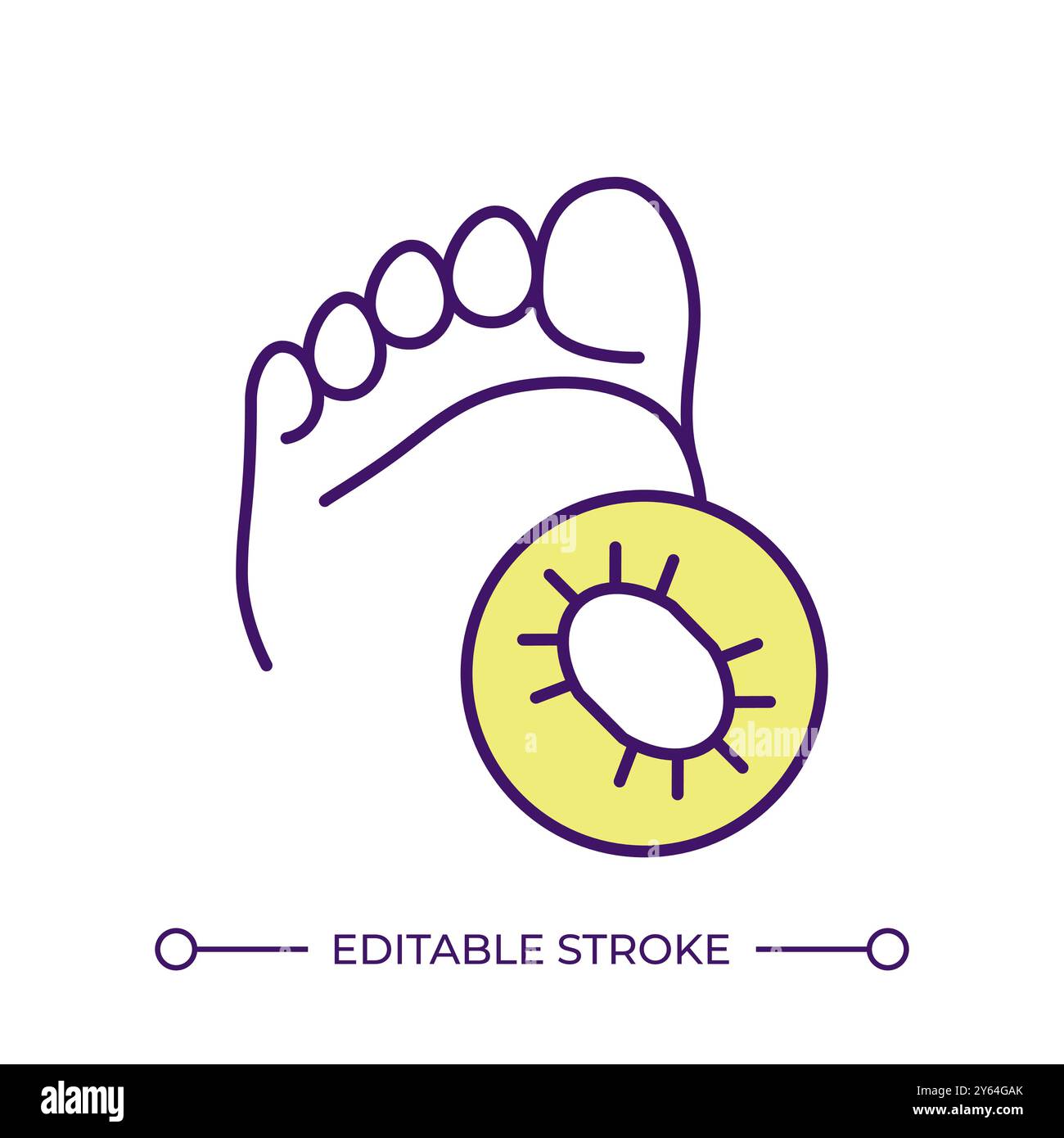 Athlete foot RGB color icon Stock Vector Image & Art - Alamy