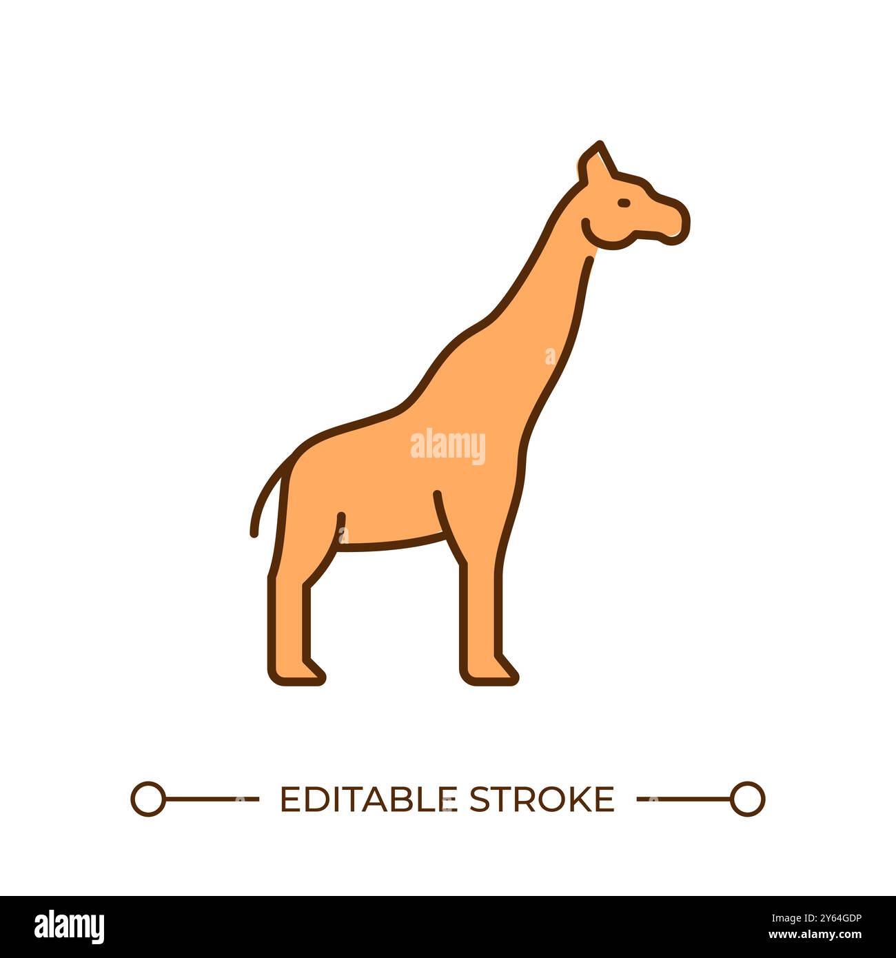 Giraffe icon in thin Stock Vector Images - Alamy