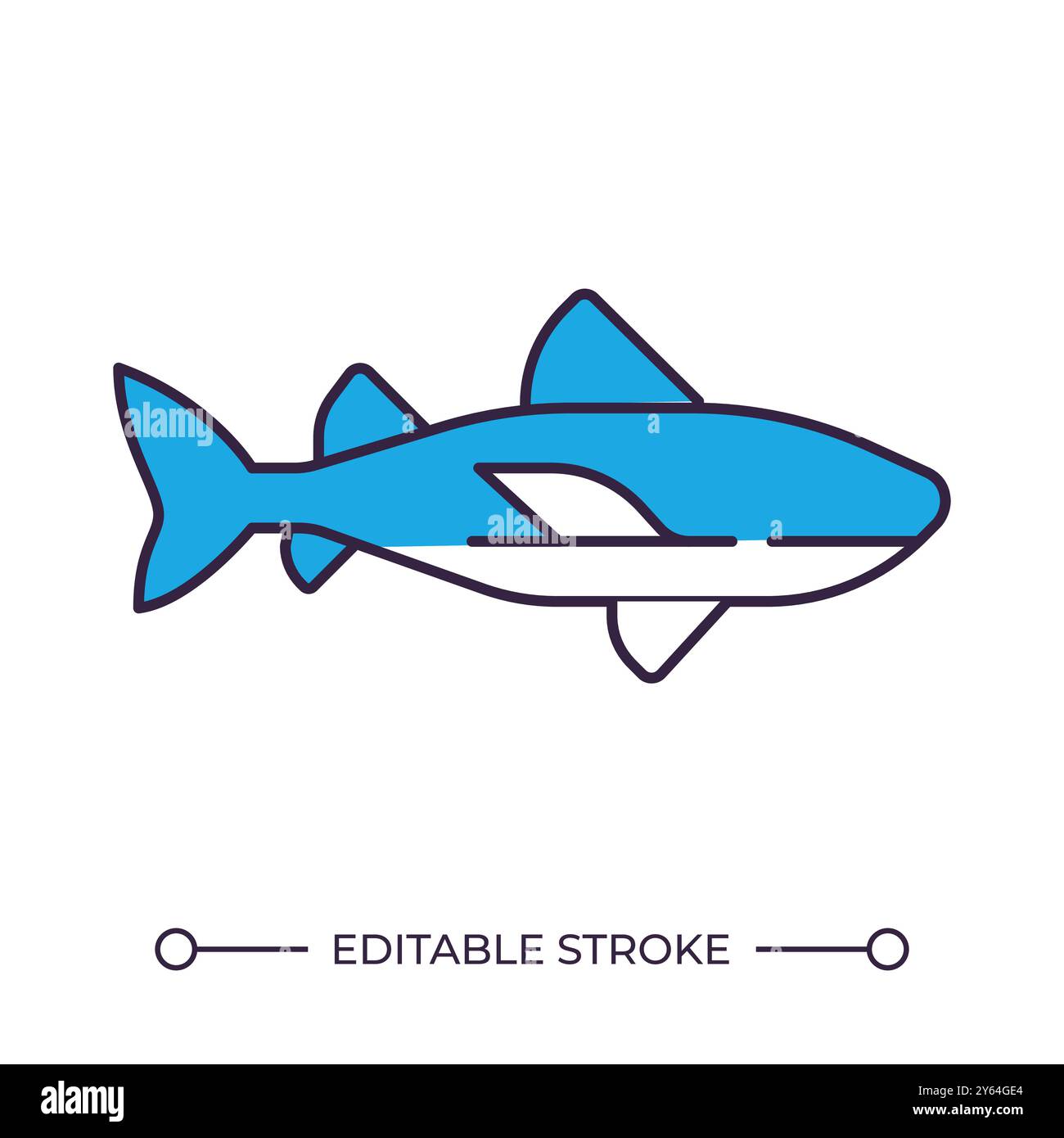 Shark RGB color icon Stock Vector Image & Art - Alamy