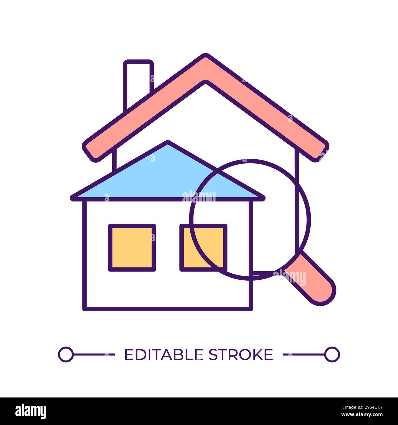 Property management search icon Cut Out Stock Images & Pictures - Alamy