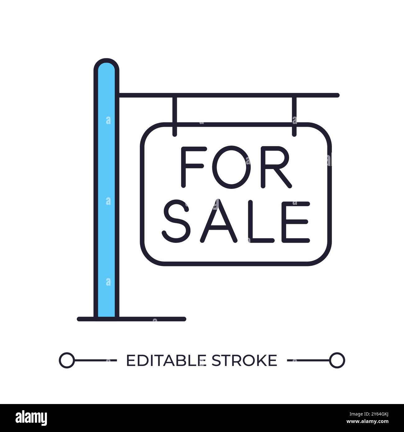 For sale sign RGB color icon Stock Vector Image & Art - Alamy