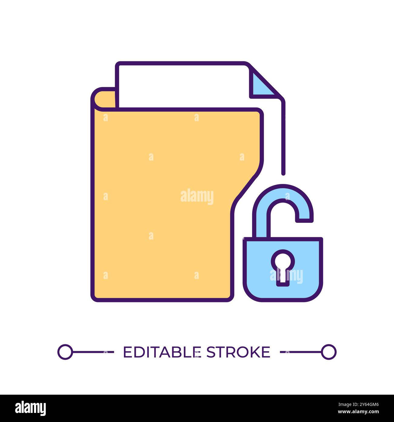 Secured folder RGB color icon Stock Vector Image & Art - Alamy