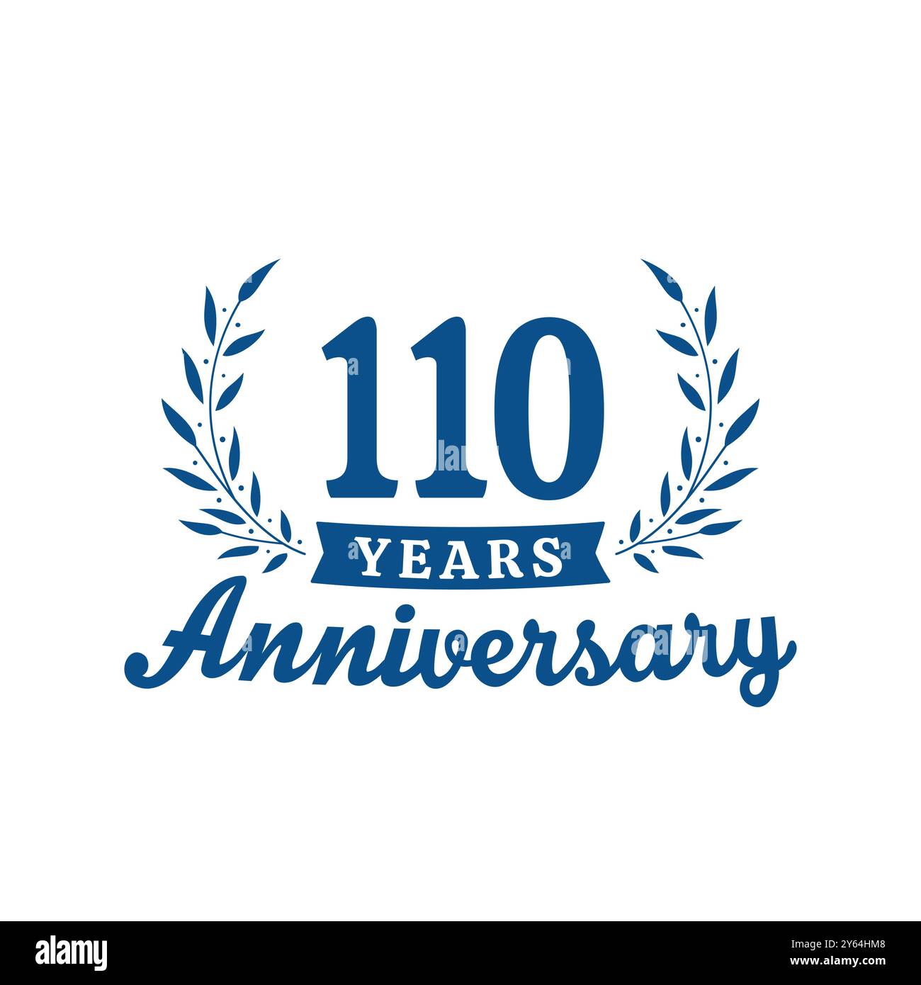Celebrating 110 years anniversary logo design template. 110th ...