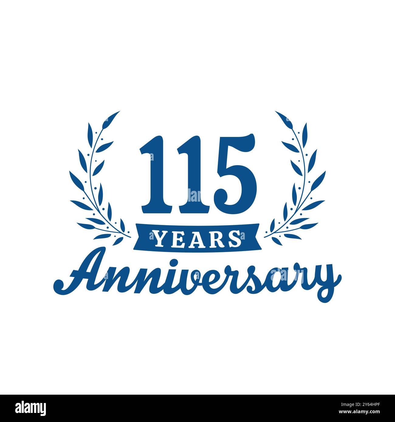 Celebrating 115 years anniversary logo design template. 115th ...