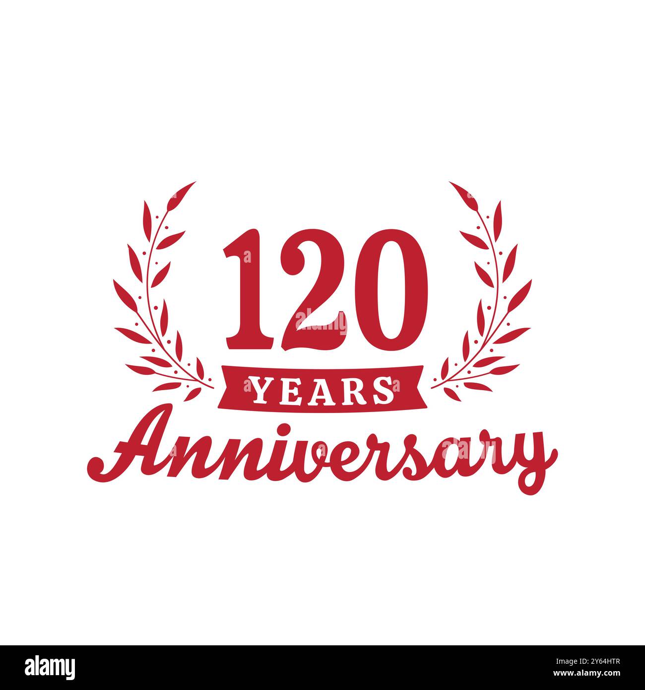 Celebrating 120 years anniversary logo design template. 120th anniversary celebrations logotype ...