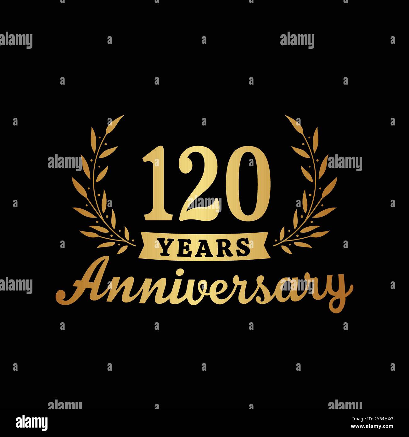 Celebrating 120 years anniversary logo design template. 120th ...
