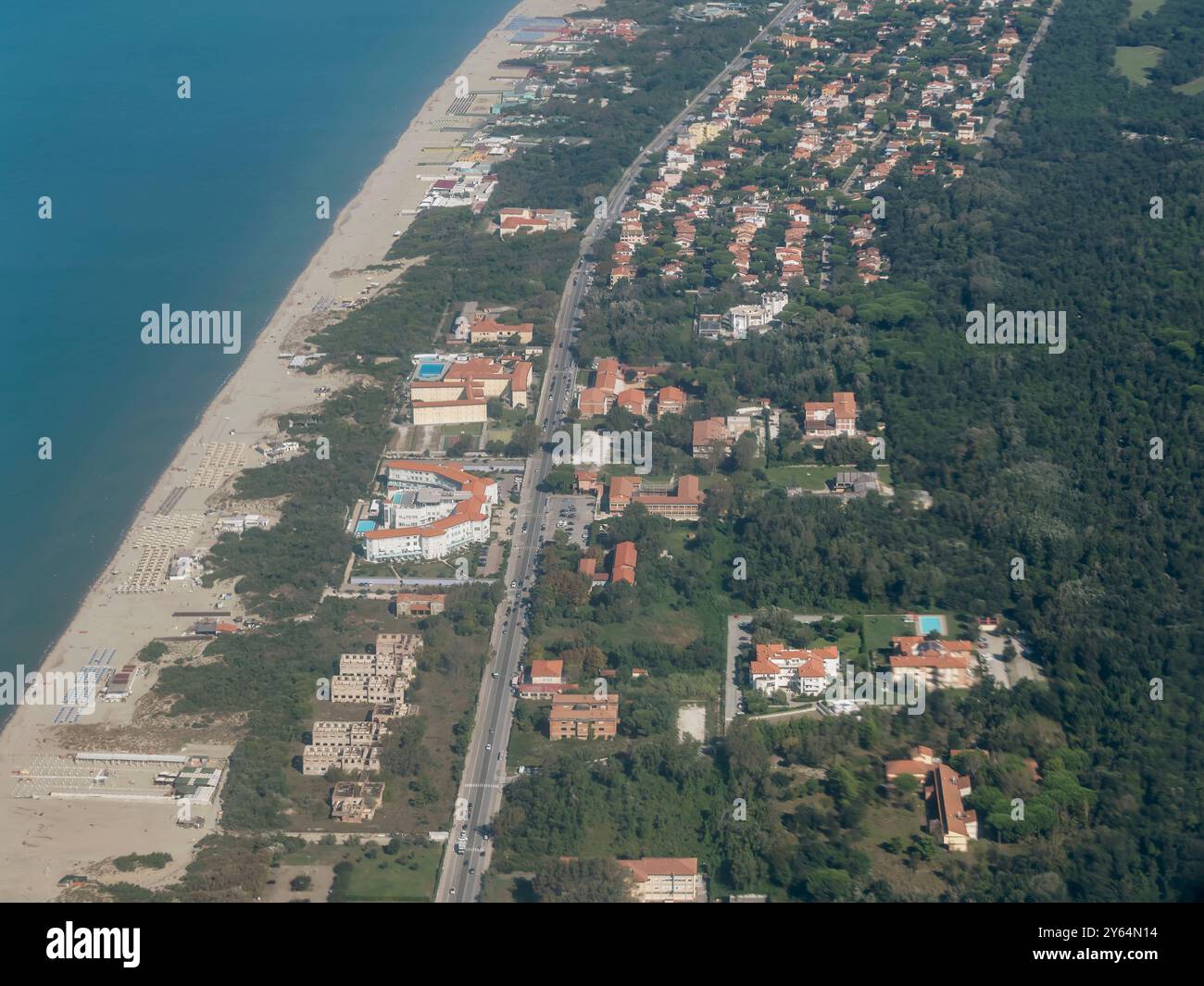 Aerial view of Calambrone, Pisa, Italy Stock Photo - Alamy
