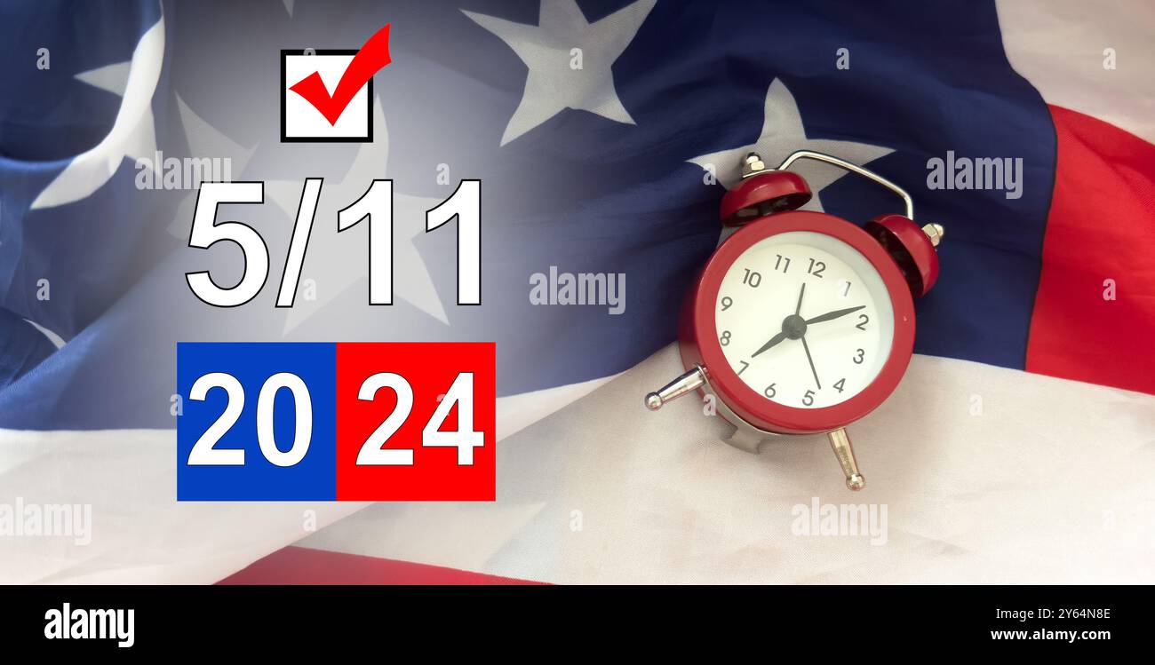 American flag and Presidential Election Day 2024. I voted. Election day ...