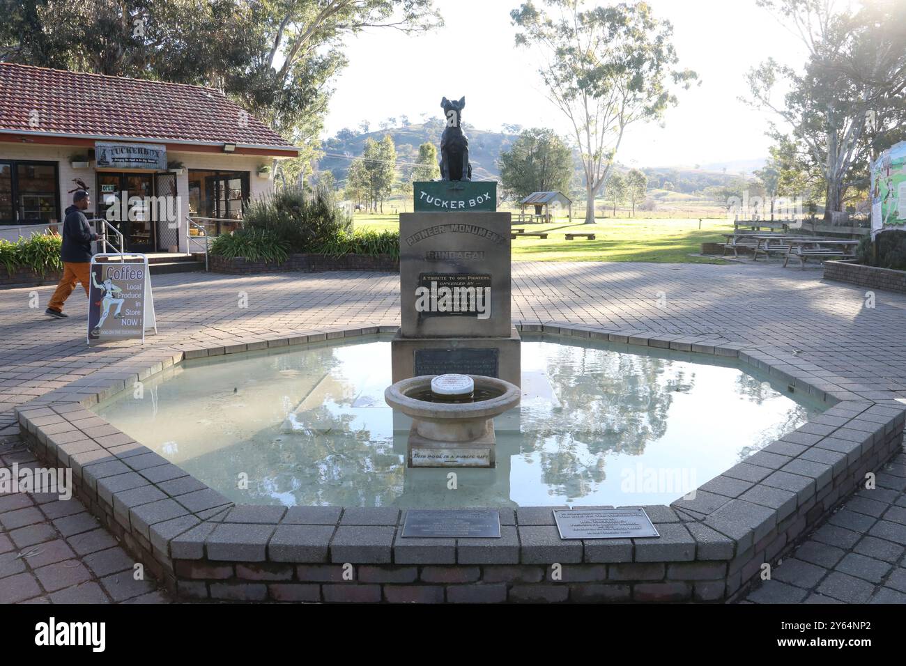 Dog on tuckerbox hi-res stock photography and images - Alamy