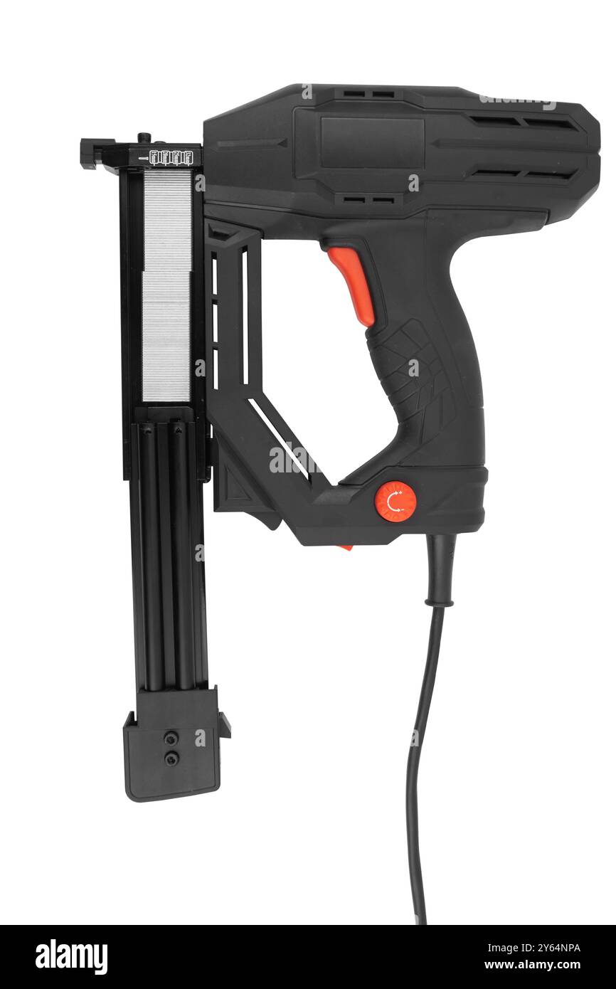 Electric stapler isolated on white background Stock Photo - Alamy